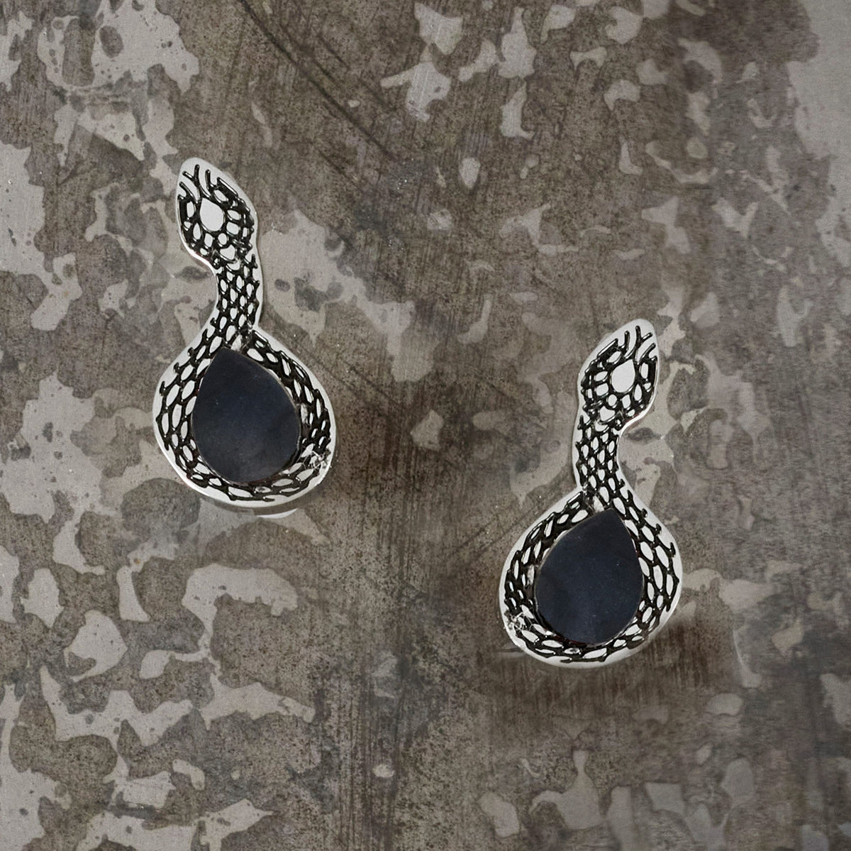 MEDUSA Snake Studs | Silver Ear Crawlers – MAINE+MARA