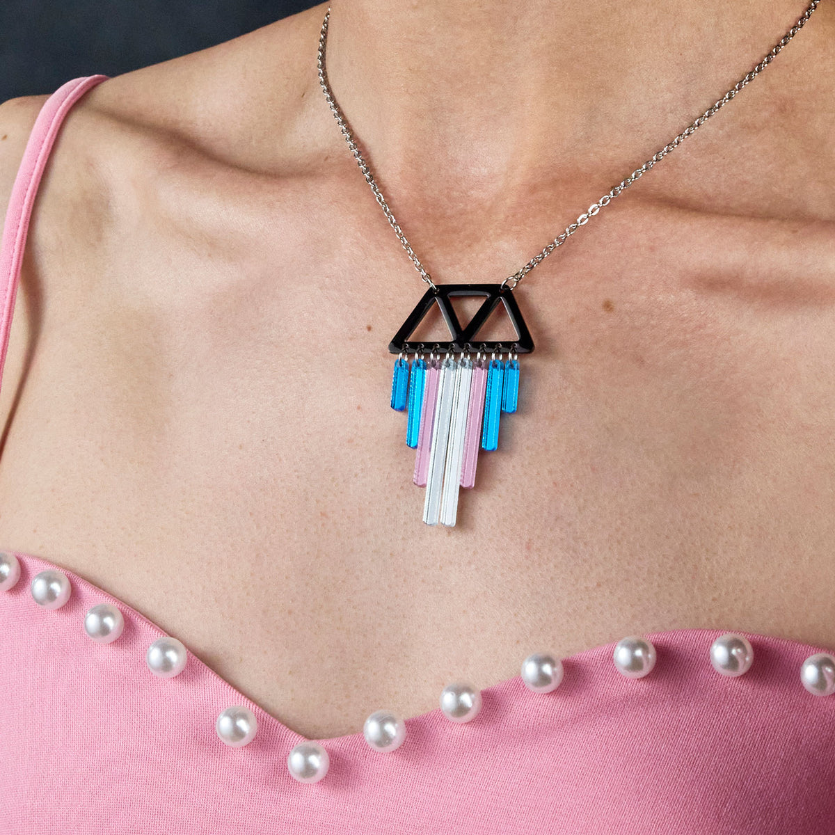 TRANS pride necklace I made in Sydney – MAINE+MARA